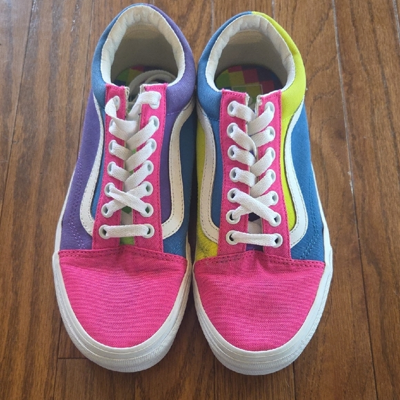 Vans | Shoes | Neon Colorblock Vans Womens 9 Mens 75 Euc | Poshmark
